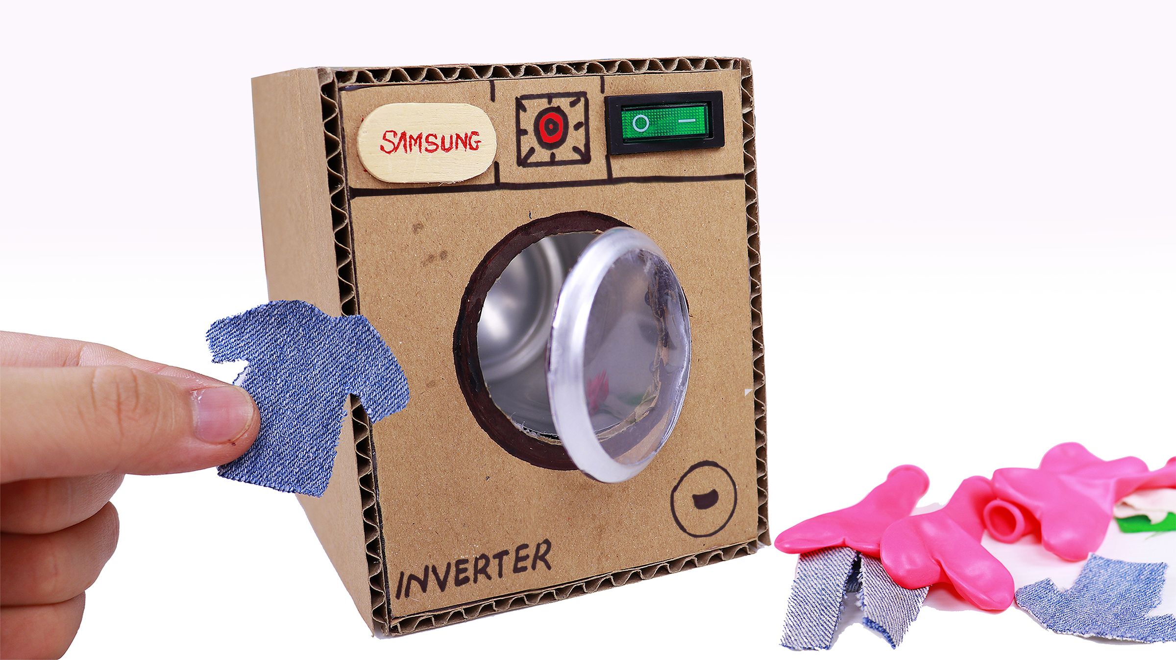 Make Washing Machine From Cardboard : 11 Steps (with Pictures ...