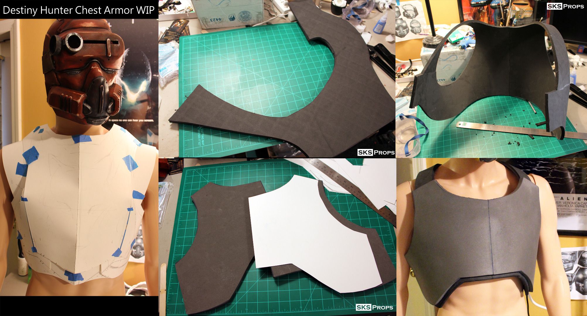Destiny Hunter Mask and Armor Cosplay Build - SKS Props : 14 Steps ...