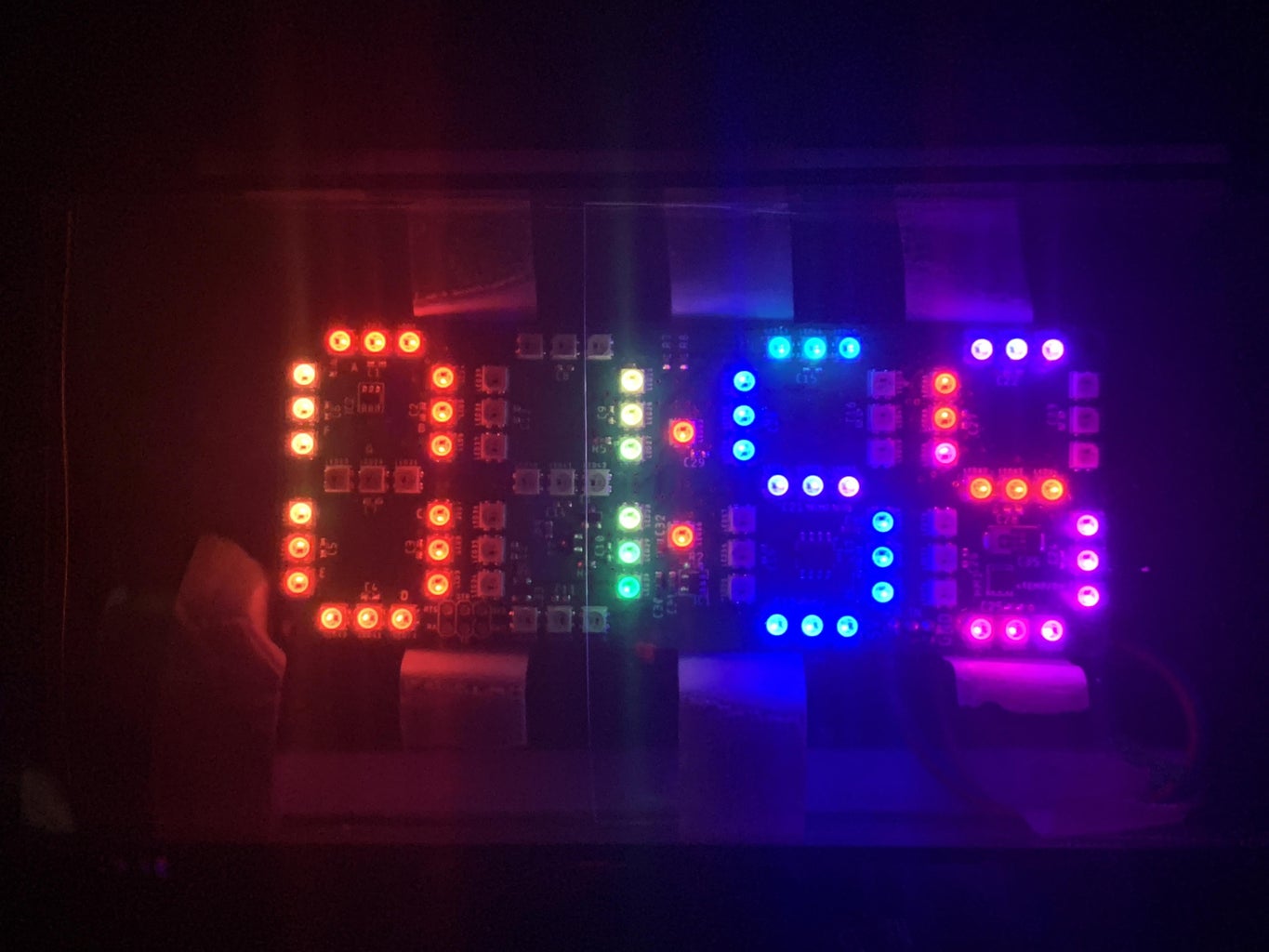 Rgb Led Clock 4 Steps Instructables