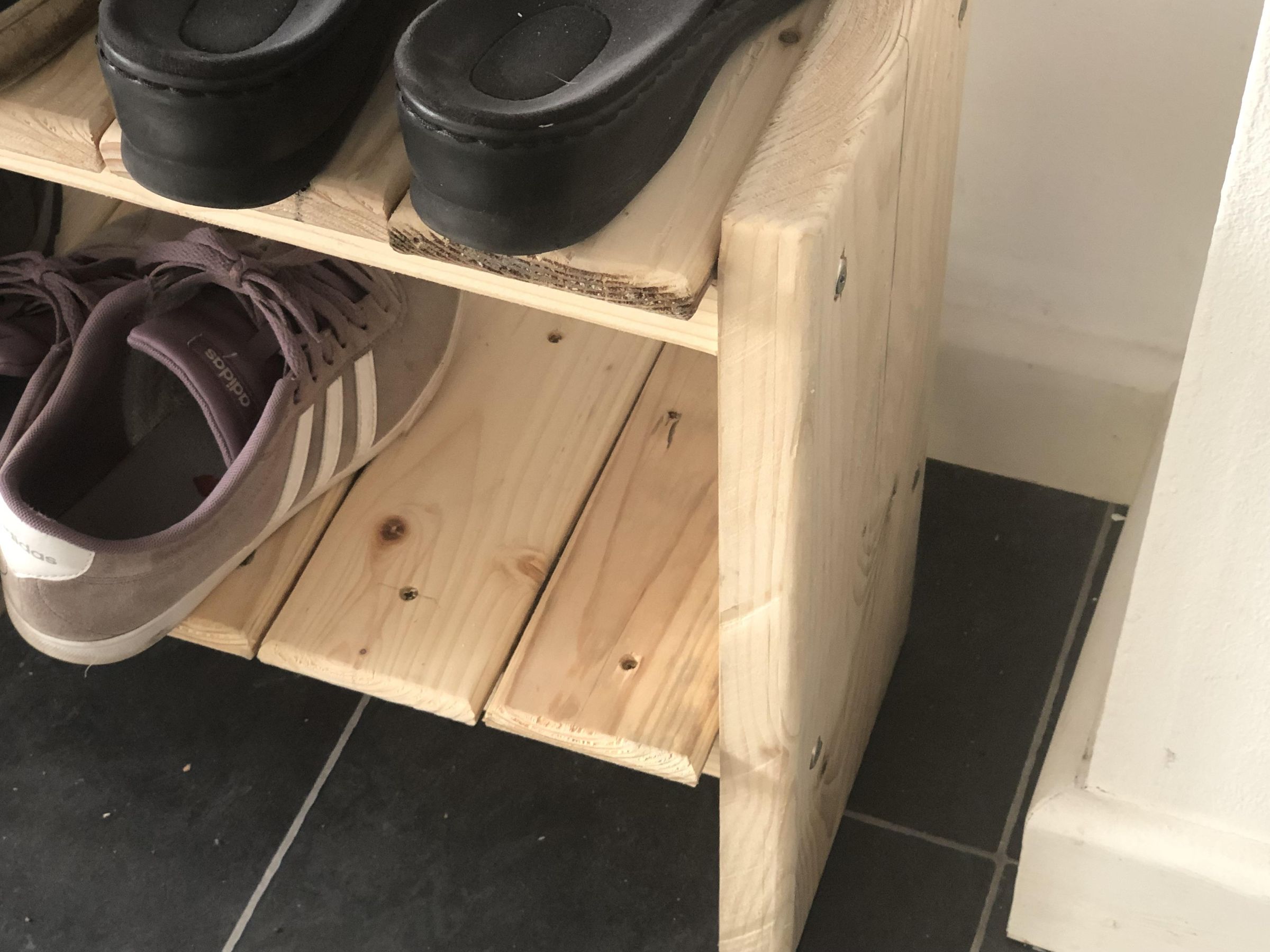 Scaffolding Board and Pallet Wood Rustic Shoe Rack in a Day : 3 Steps ...