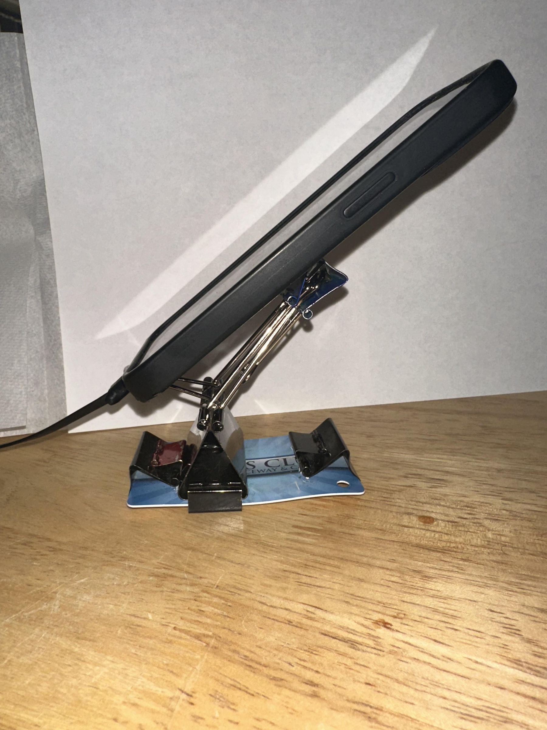 Adjusting Binder Clip and Base Stand for Small Smartphones or Small ...