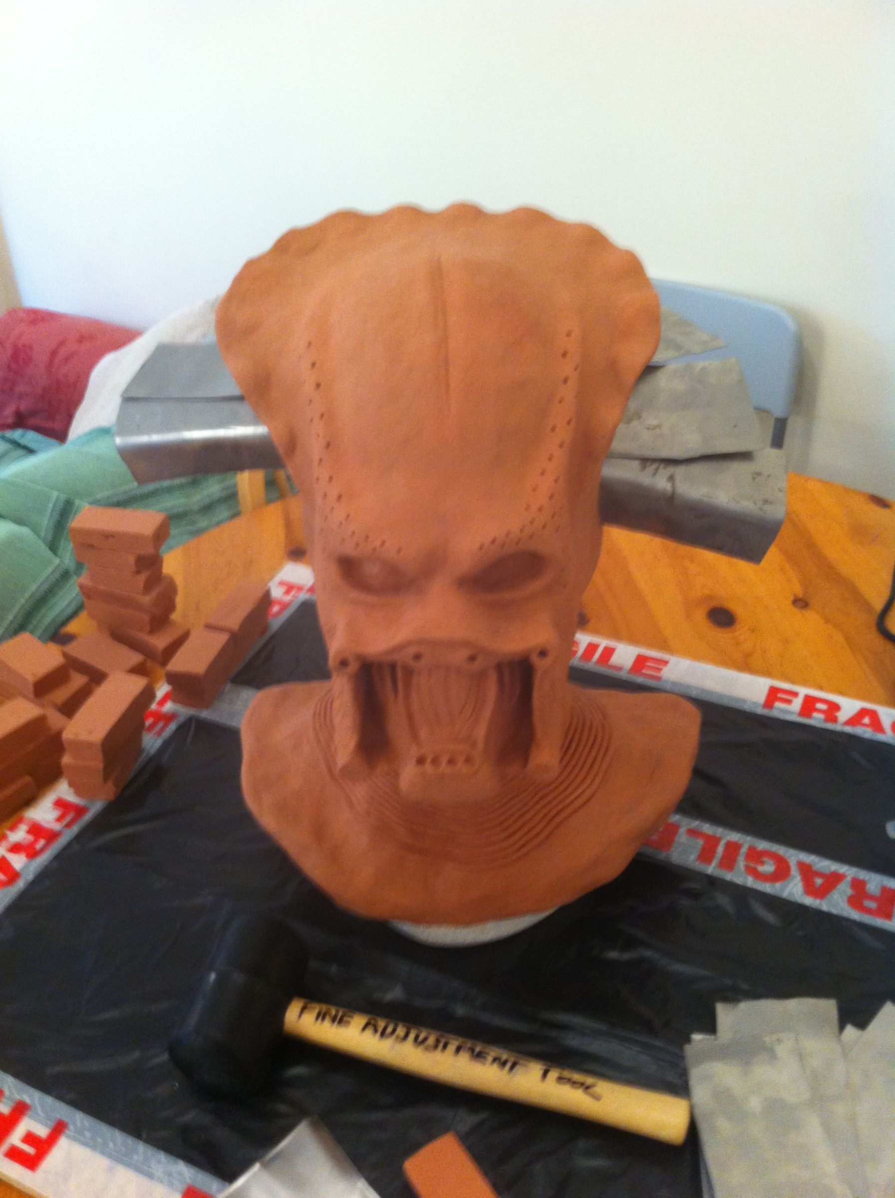 Predator Mask Mark 2 - 2 Part Plaster Mold for a Latex Mask : 9 Steps ...