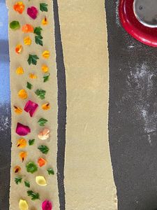Home-made Pasta Laminated With Edible Flowers and Herbs : 8 Steps (with ...