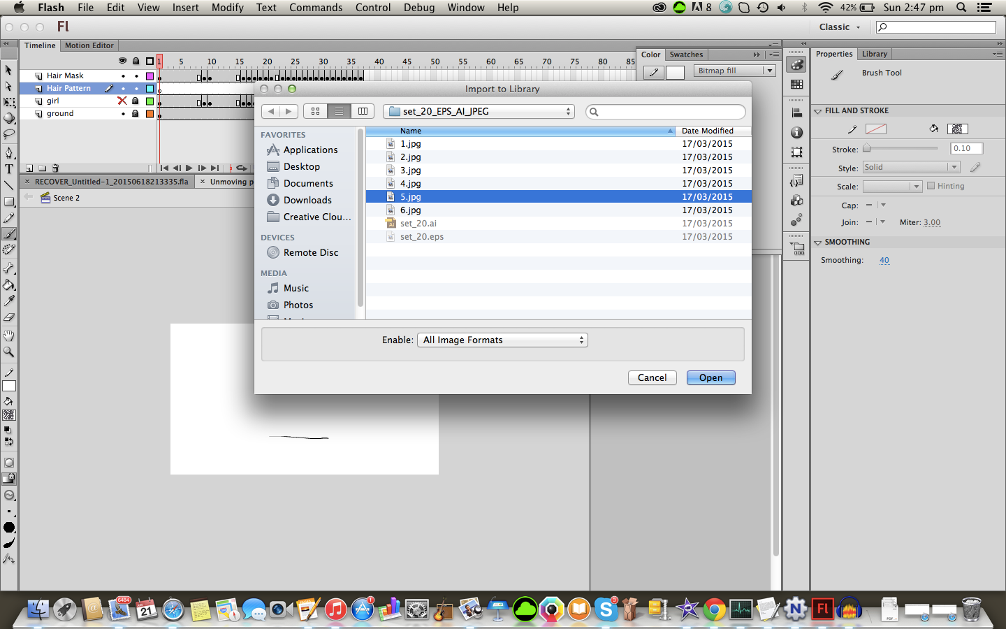 How to Create Unmoving Plaid ('Chowder Style') Animation in Flash CS6 ...