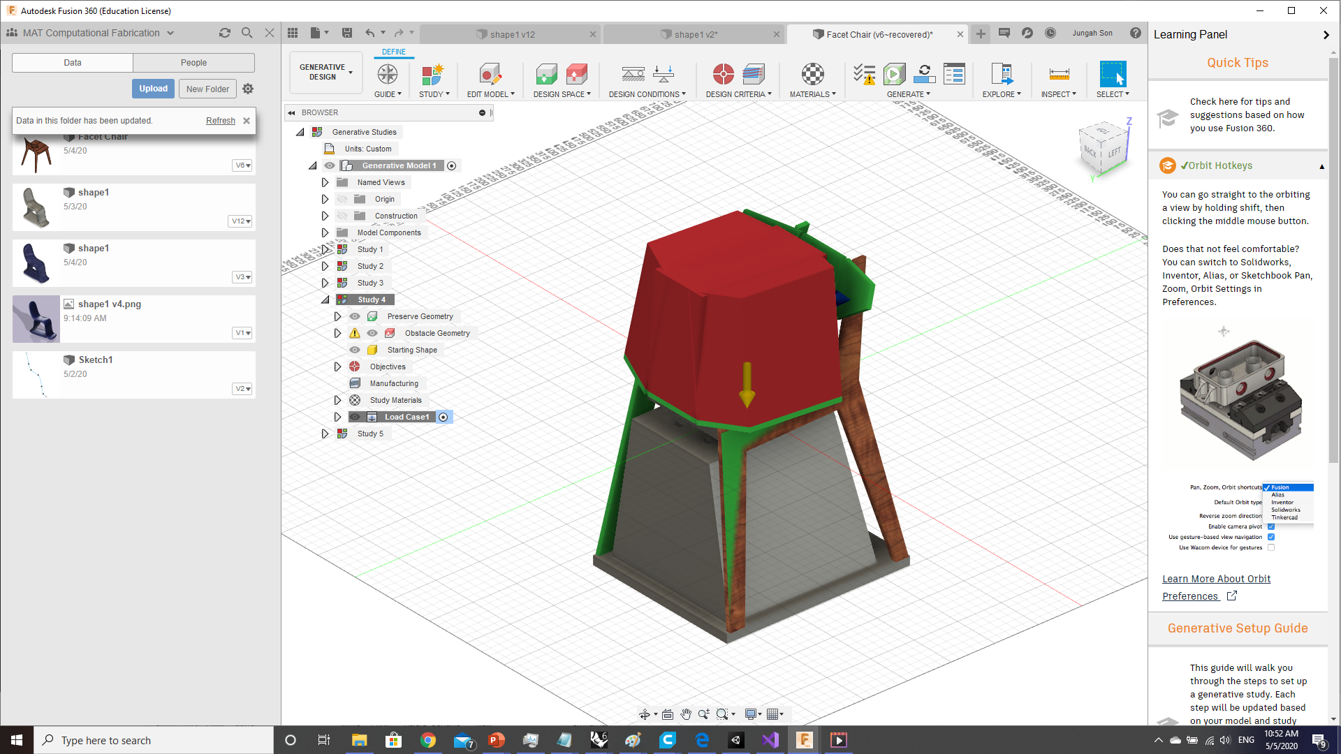 Week 5: Structurally Optimized or Generative Chair : 3 Steps ...