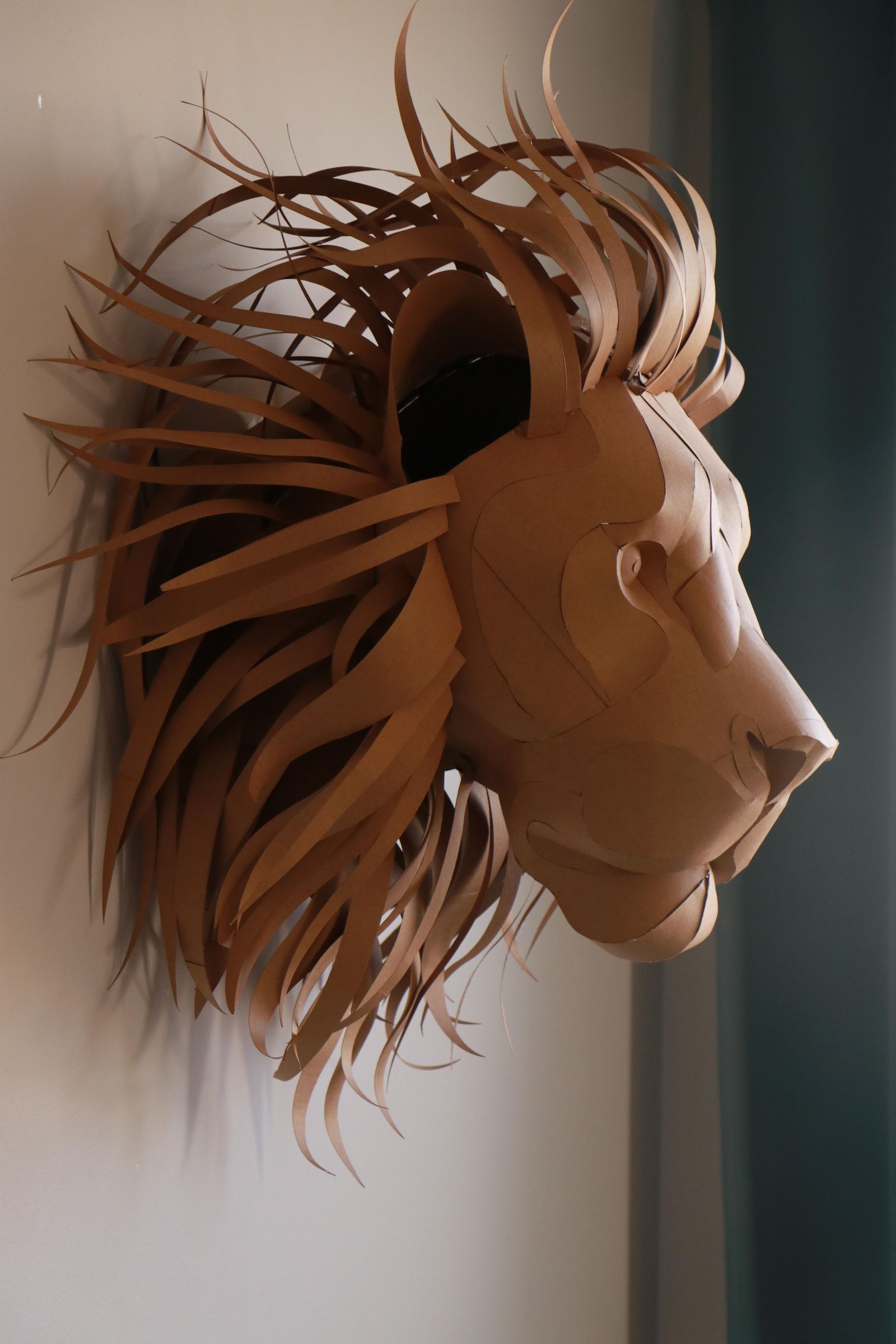 Vibrant 3D Wall Art: the Lion's Head – a Modern Craft, Made From ...