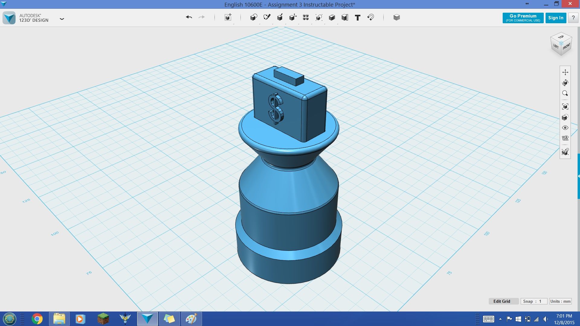 Design Your Own 3D Executive Chess Piece : 18 Steps - Instructables