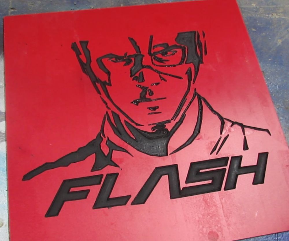 The Flash - PVC and Paint Experiment on CNC : 5 Steps - Instructables