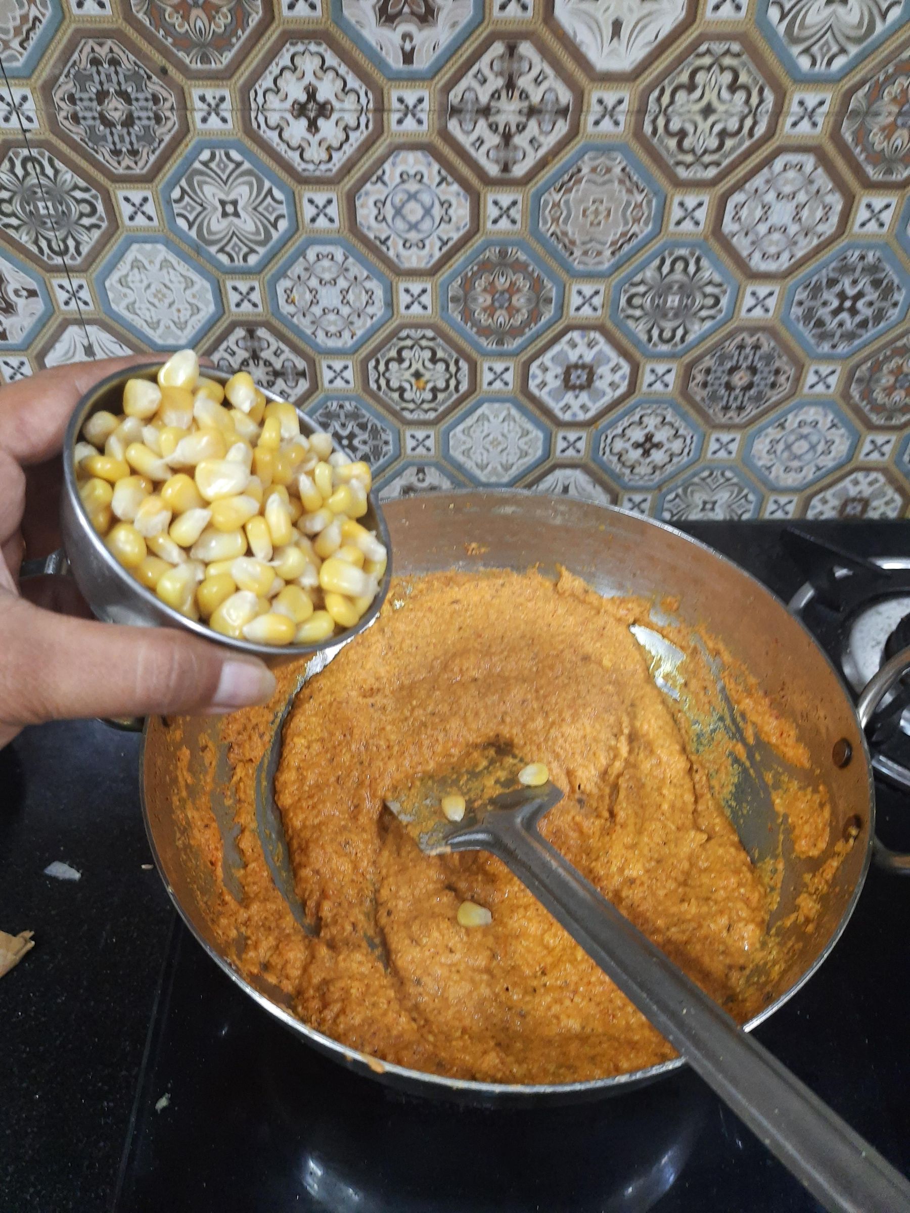 Sweet Corn Curry With Triangle Paratha : 6 Steps (with Pictures ...