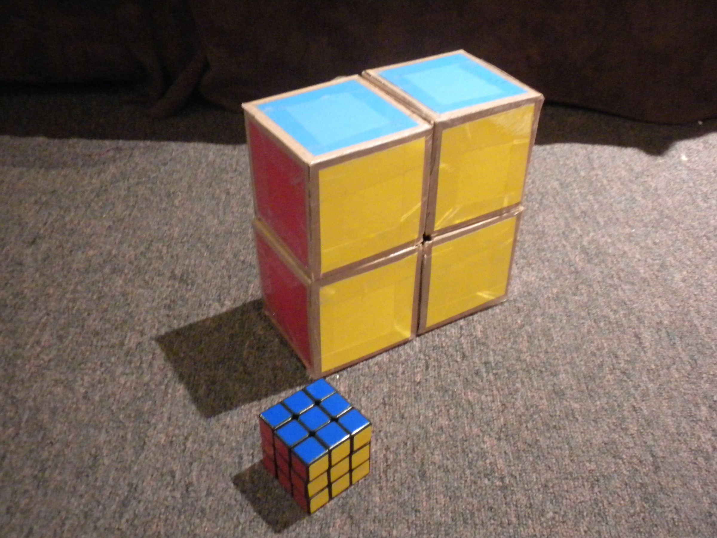 Build a Fully Functional 1x2x2 Rubik's Cube Out of Cardboard : 11 Steps ...