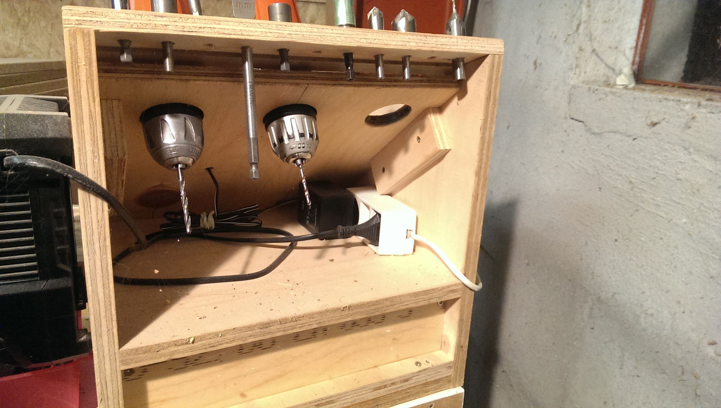 My Not Hanging Cordless Drill Storage - Instructables