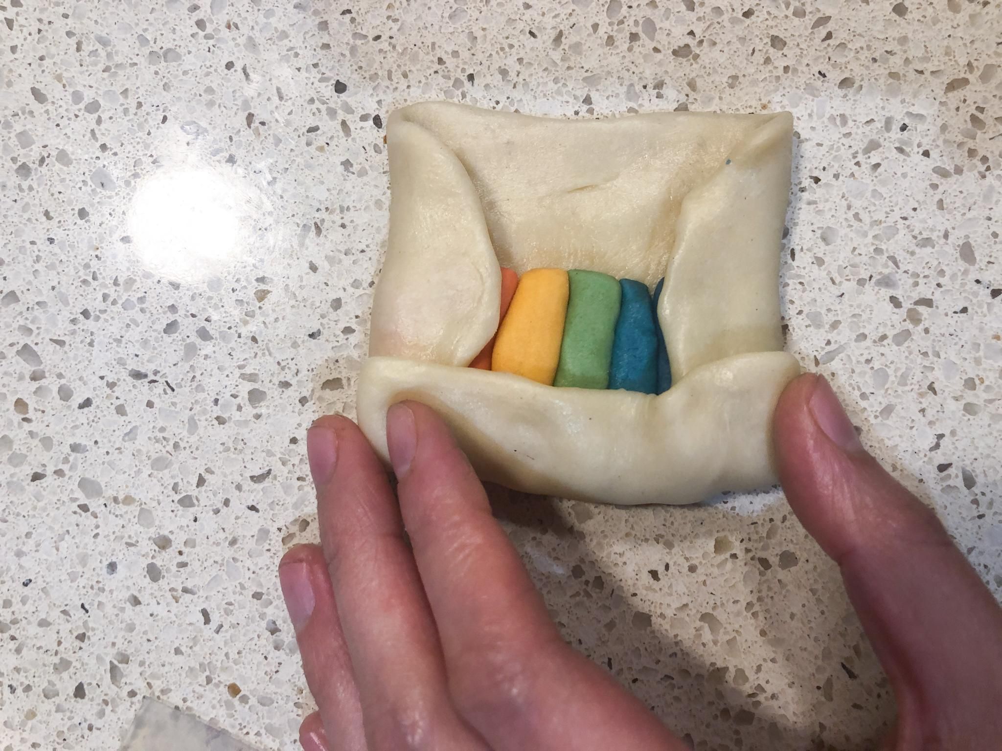 Rainbow Puff Balls With Coconut Filling : 12 Steps (with Pictures ...