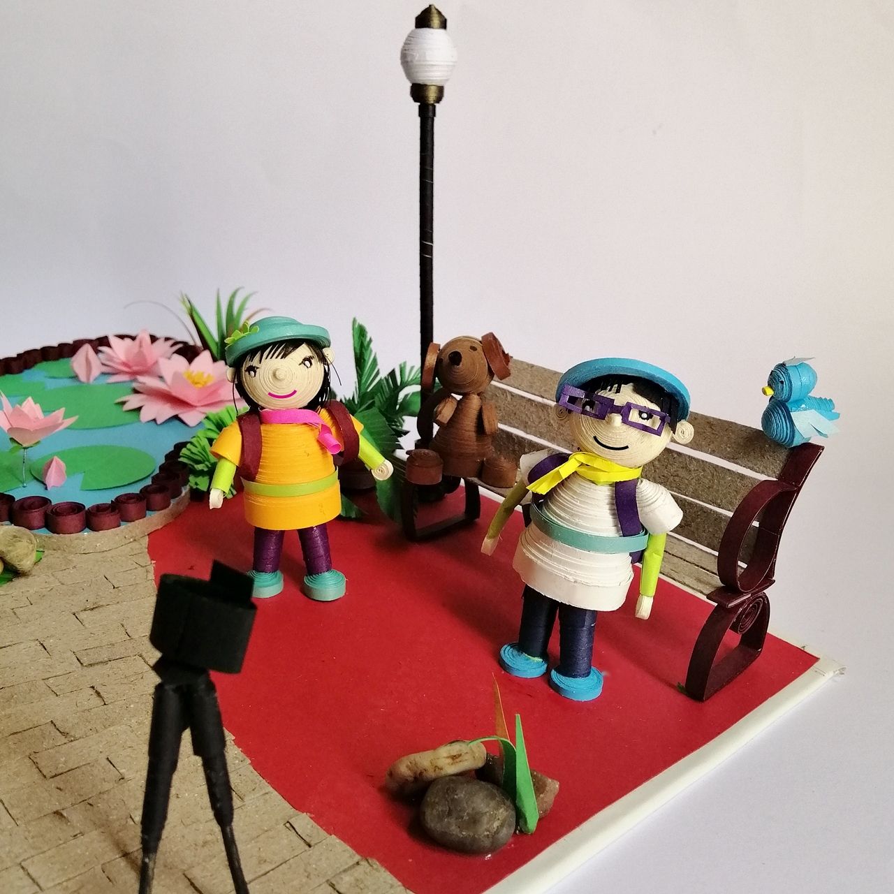 Mini Garden With 3D Quilling Figures : 11 Steps (with Pictures ...