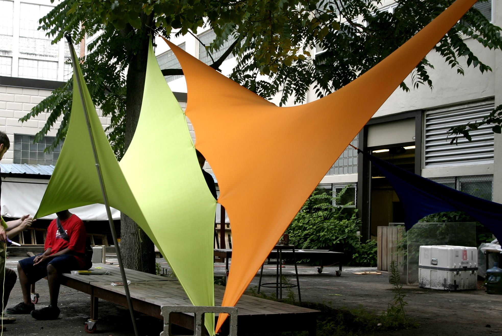 No-Sew Spandex Tensile Shade Structure : 8 Steps - Instructables