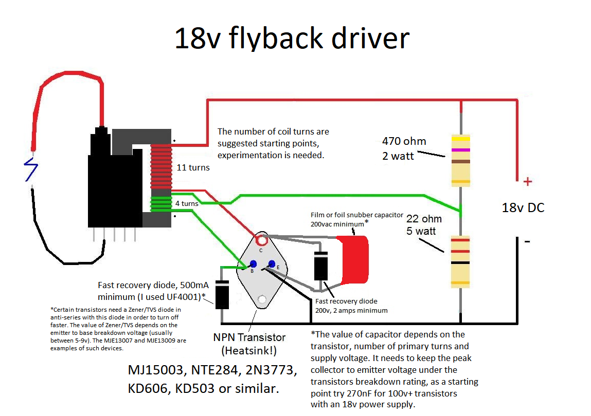 Flyback Transformer Driver for Beginners : 11 Steps (with Pictures ...
