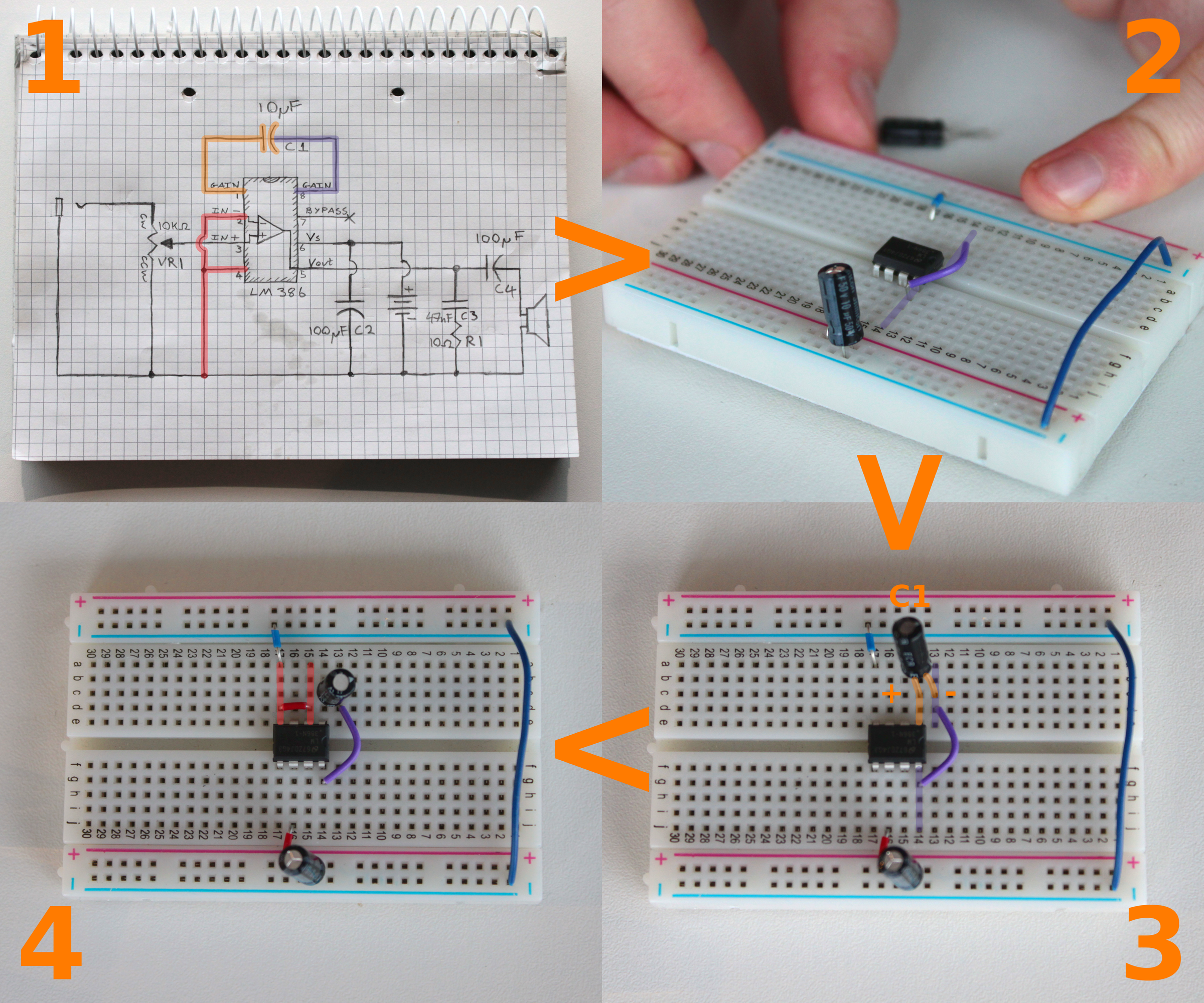 LET'S MAKE a PORTABLE SPEAKER ON a BREADBOARD : 10 Steps (with Pictures ...