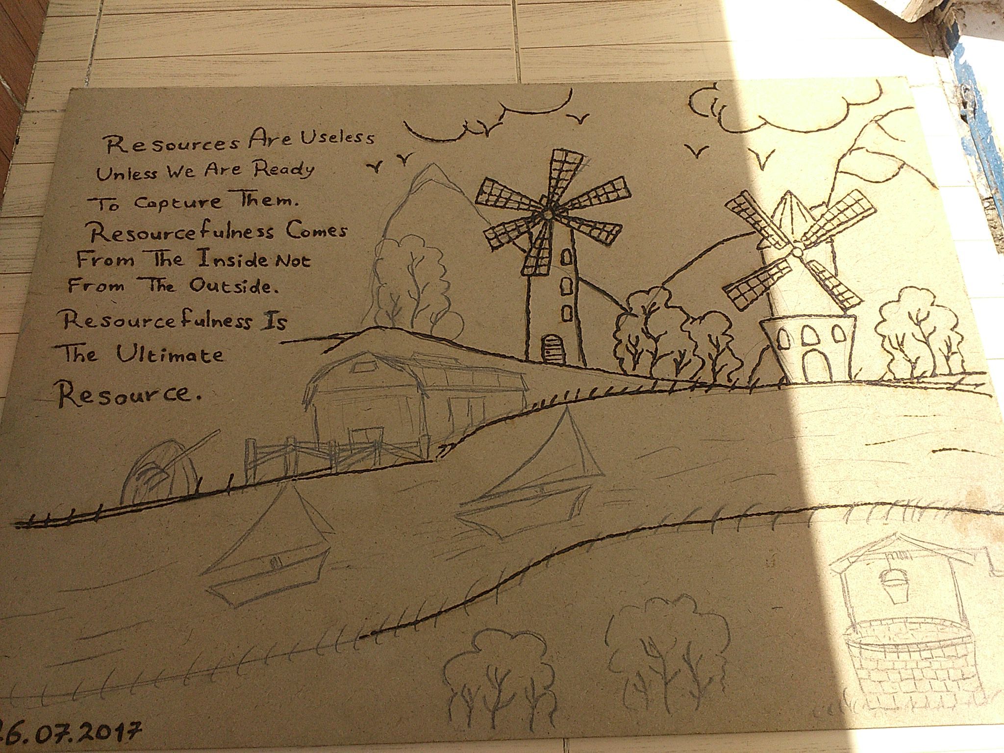 "Abundant Resources" - My Solar Pyrography Art : 4 Steps - Instructables