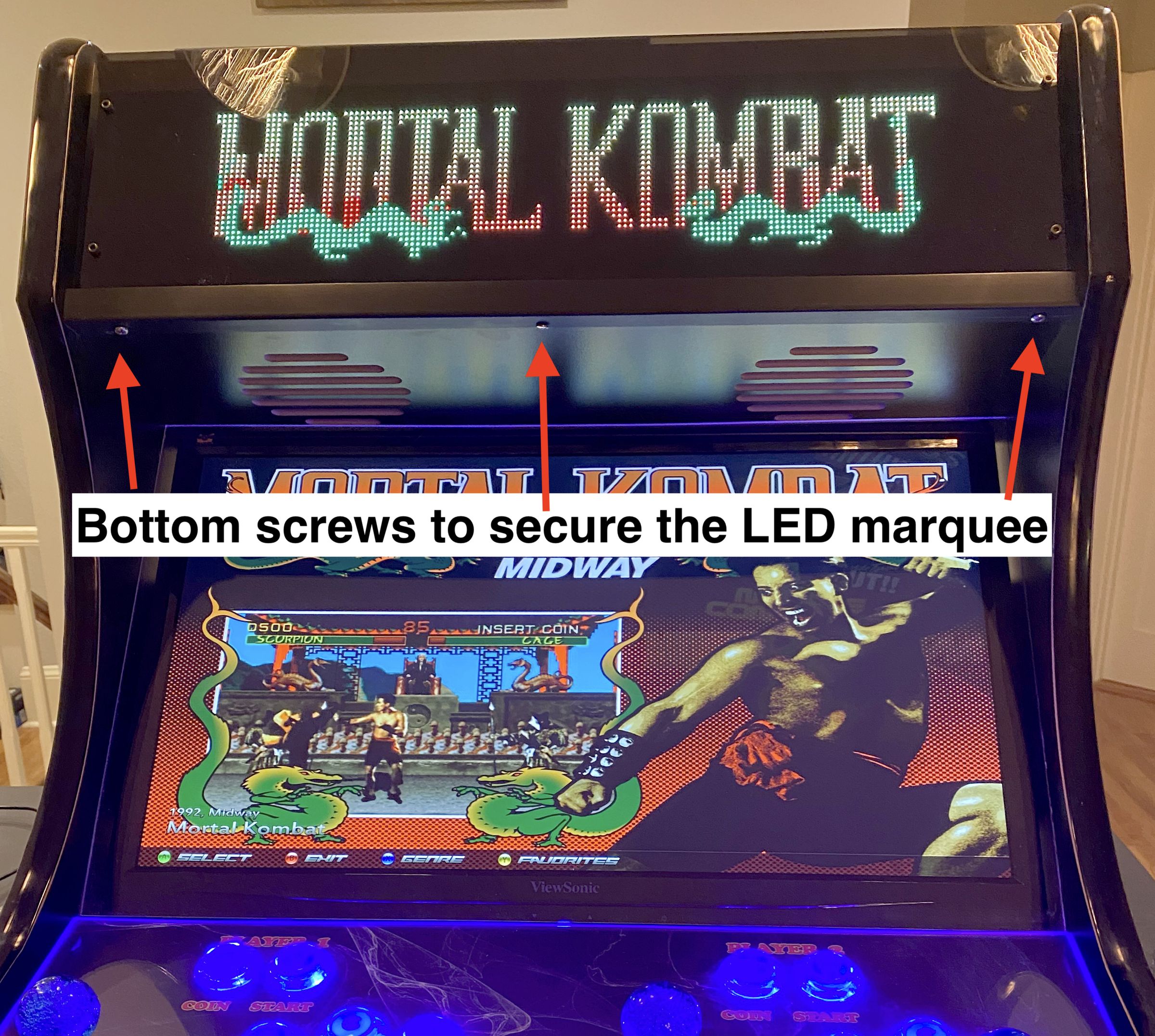 Arcade Machine With Changing LED Marquee : 5 Steps (with Pictures ...