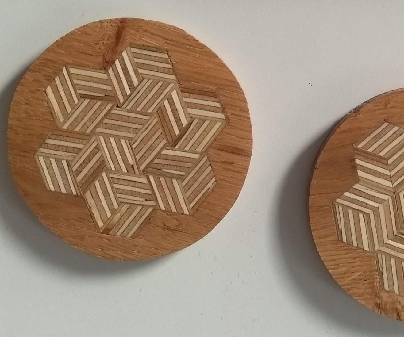 Hexagon Patterned Plywood Coasters : 10 Steps (with Pictures ...