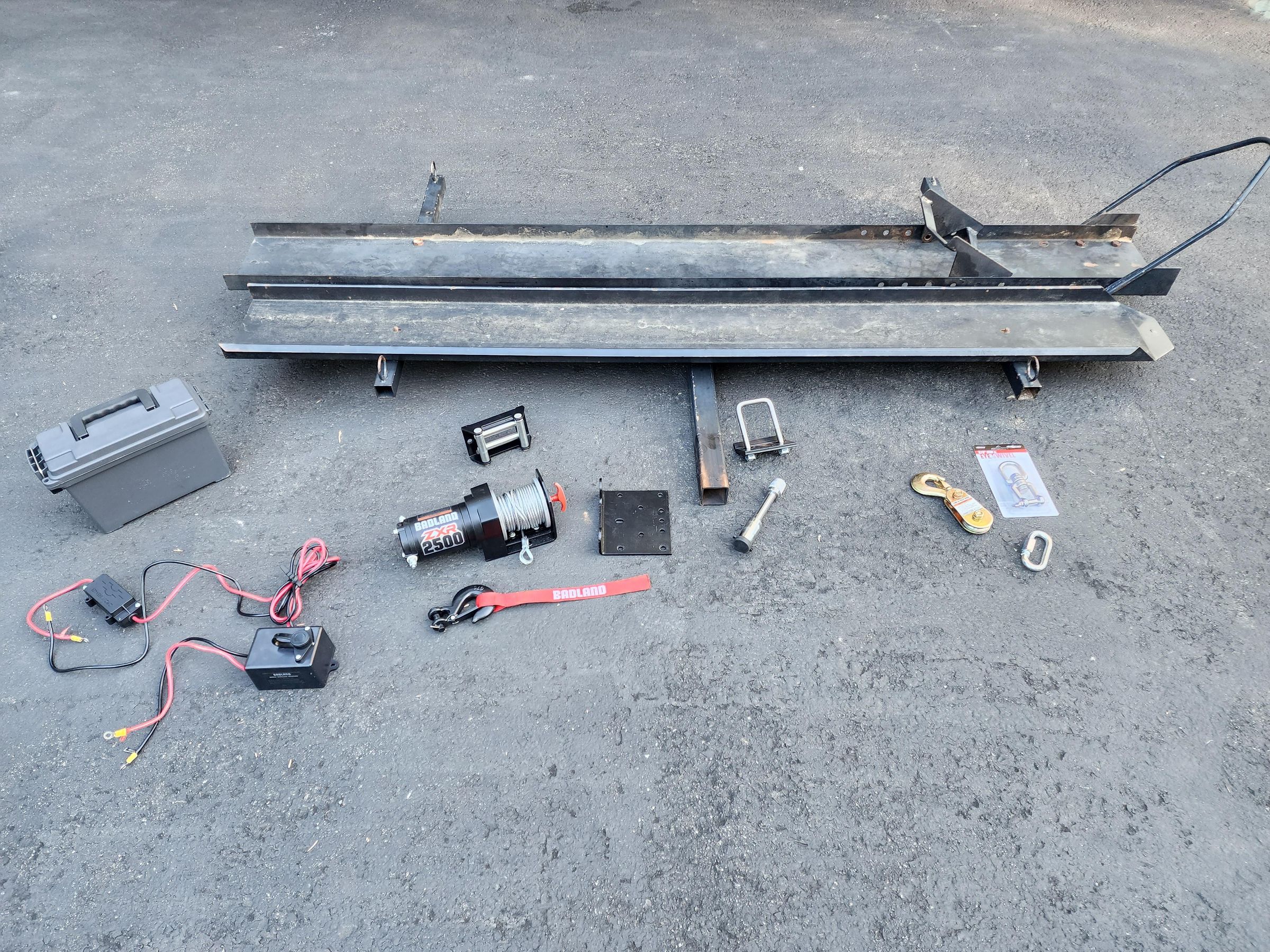 DIY Winch Assisted Motorcycle Hitch Carrier (No-Weld) : 6 Steps (with ...
