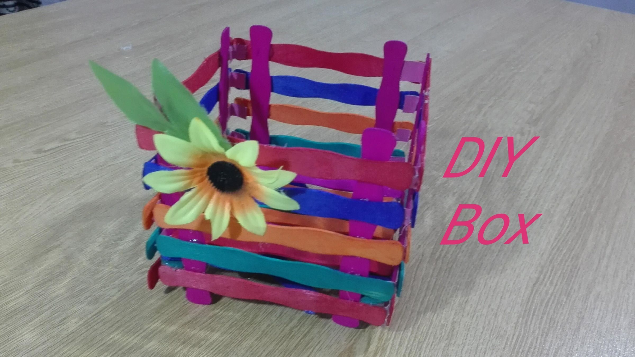 How to Make Ice Cream Sticks Box|DIY Ice Cream Sticks Pot|Easy Box : 7 ...