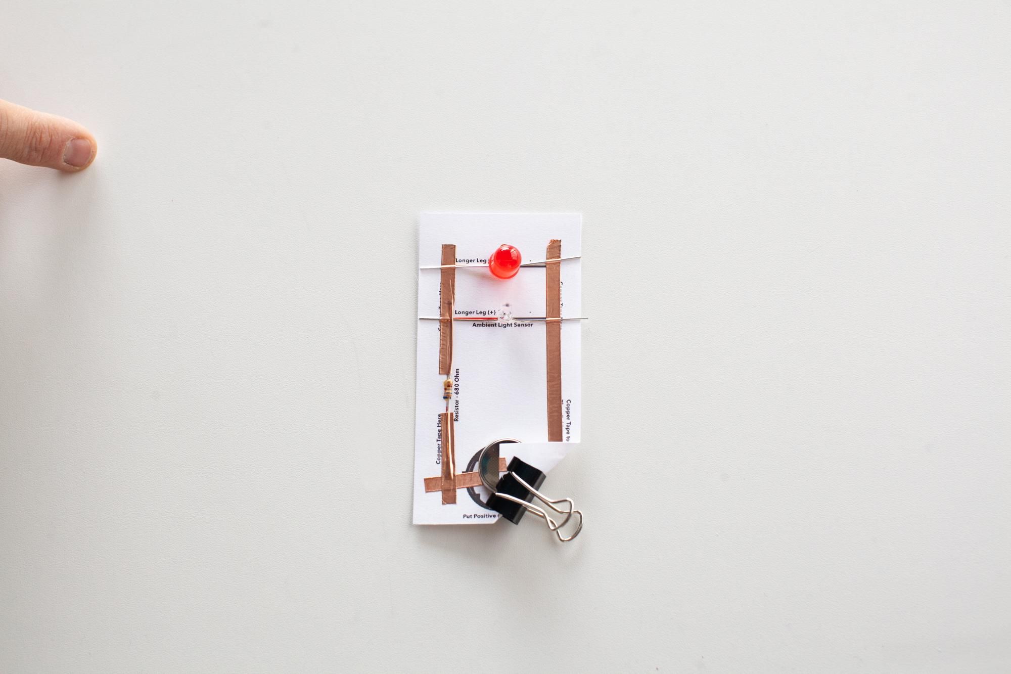 Make a Simple Ambient Light Sensor/Night Light Paper Circuit : 13 Steps ...