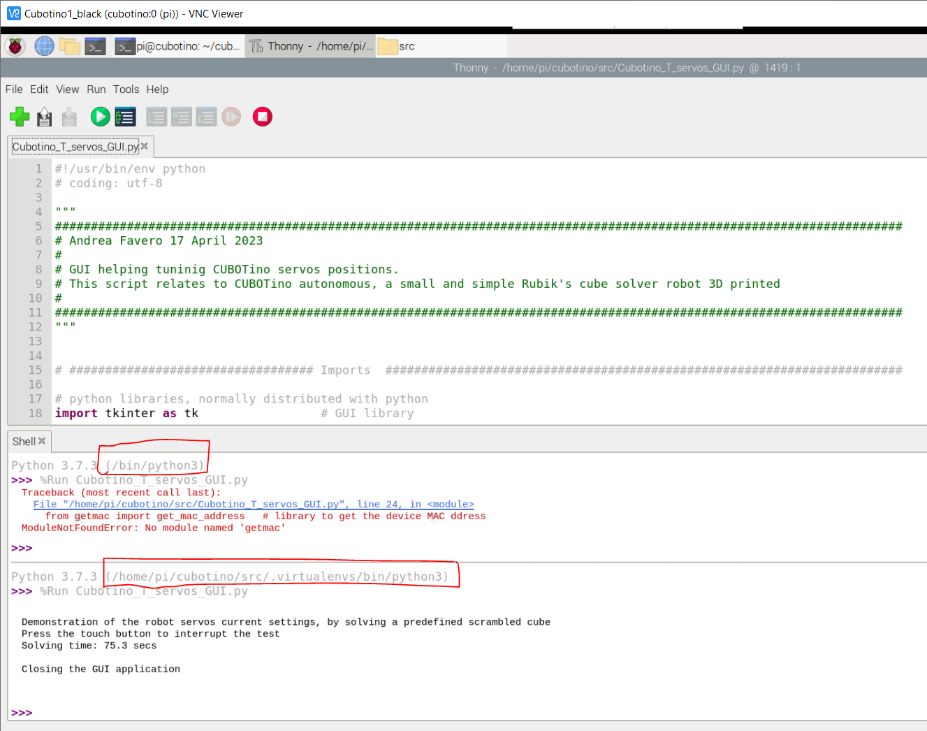CUBOTino Autonomous: Small, 3D Printed, Rubik's Cube Robot (Raspberry ...