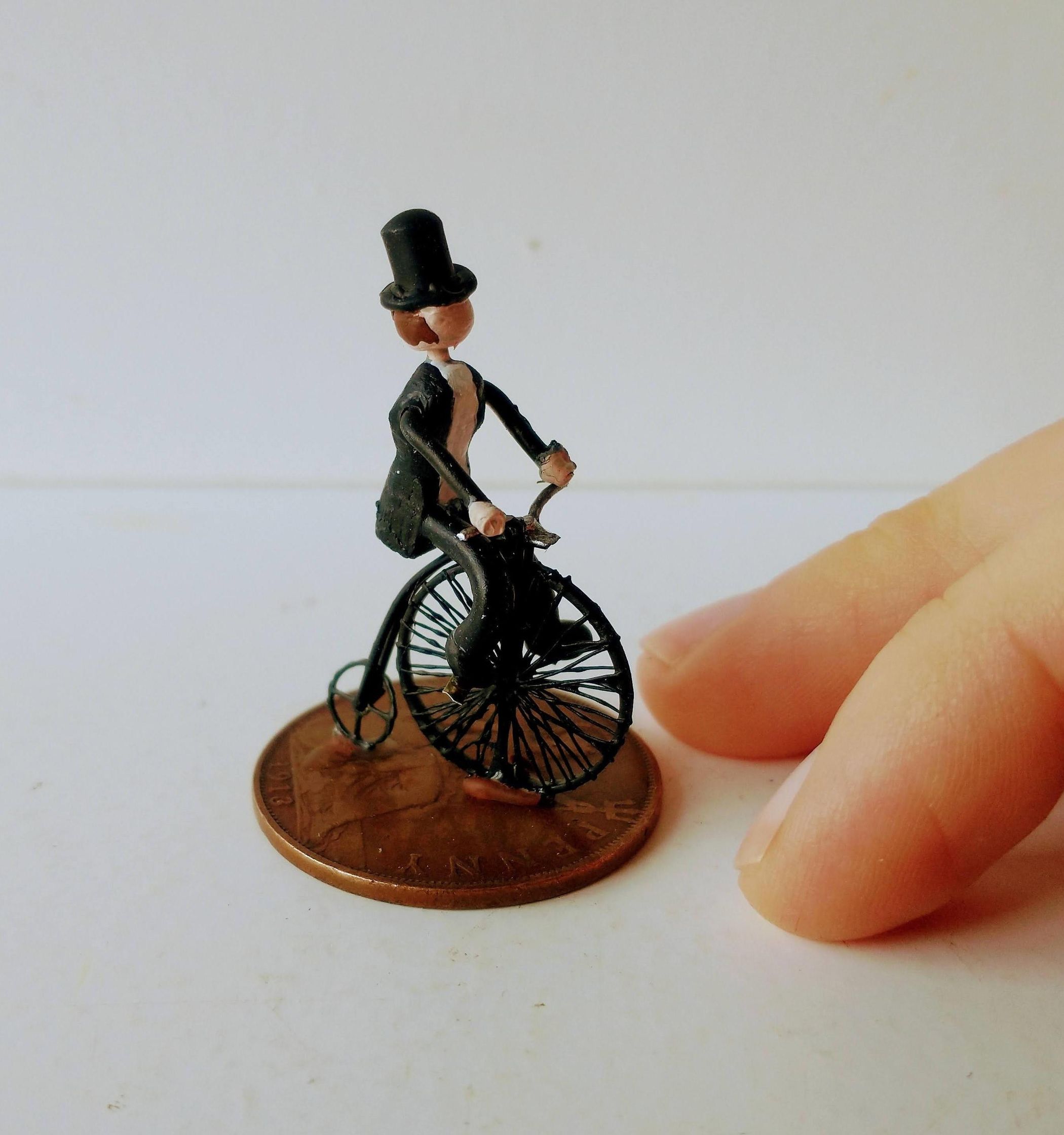 Tiny Penny Farthing Bicycle Made From Pocket Watch Gears - Small Enough ...
