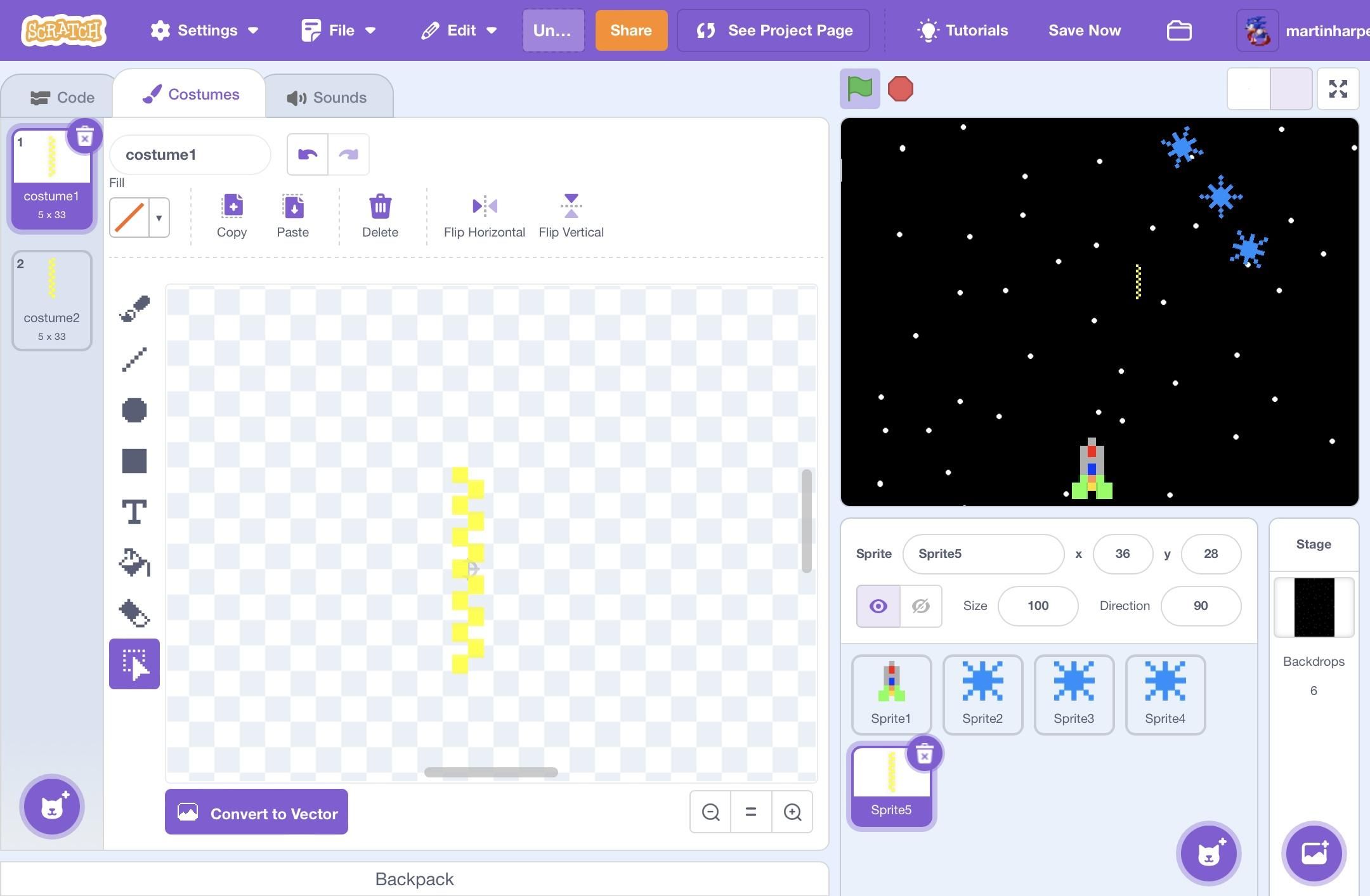 How to Code a Basic Retro Space Shooter on Scratch! : 7 Steps ...