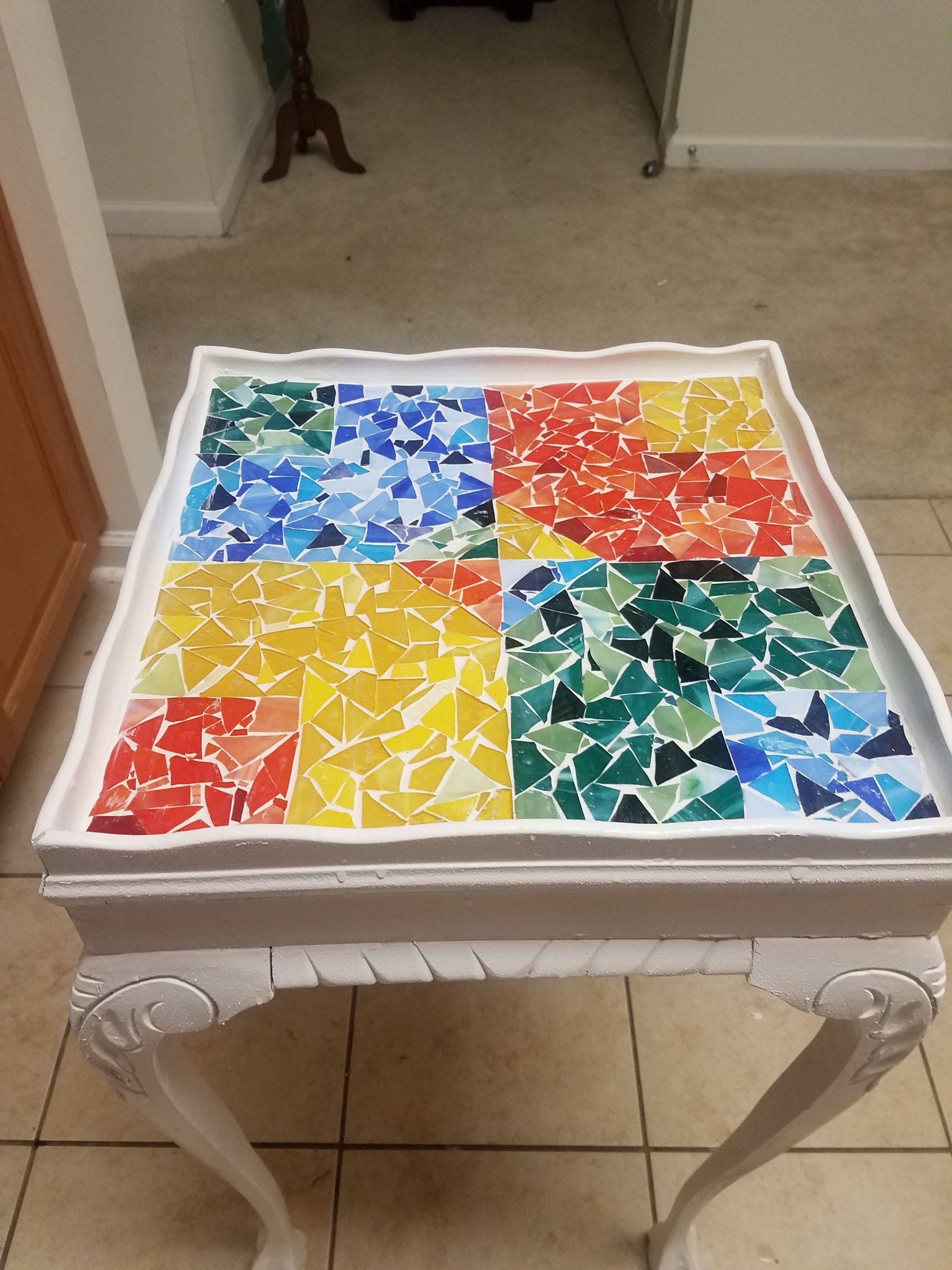 Stained Glass Mosaic Table : 8 Steps (with Pictures) - Instructables