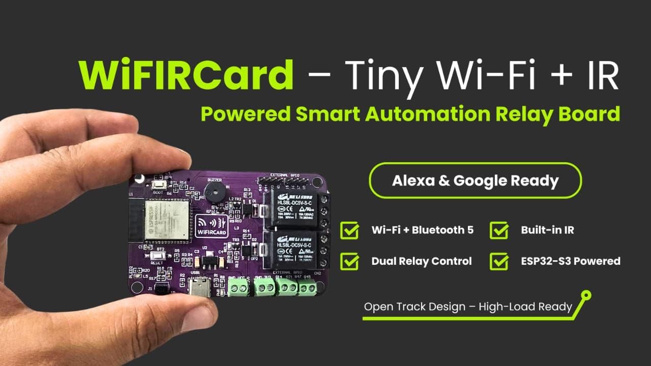 WiFIRCard – Tiny Wi-Fi + IR Powered Smart Relay Board : 7 Steps ...