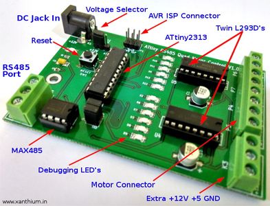 Bidirectional Control of 4 DC Motors Using ATtiny Microcontroller and L293D : 11 Steps ...