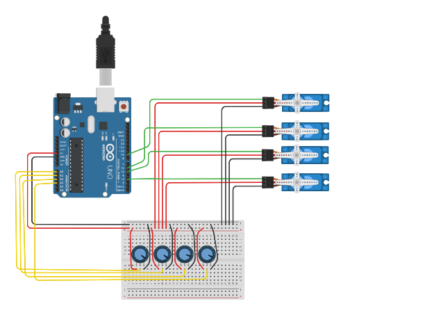 Robotic Arm Controlled by Potentiometers and Arduino (Servo Motor Control) : 3 Steps - Instructables
