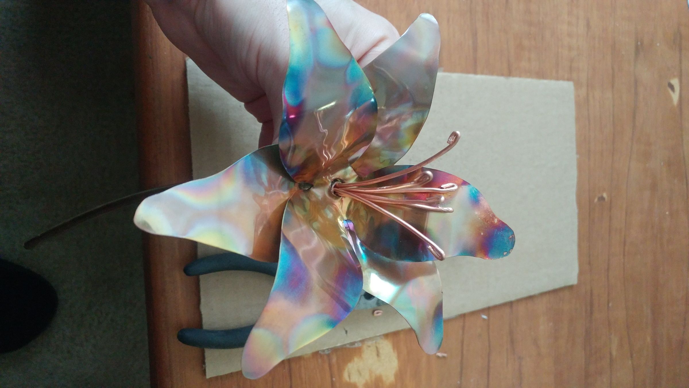 Rainbow Copper Flower : 4 Steps (with Pictures) - Instructables