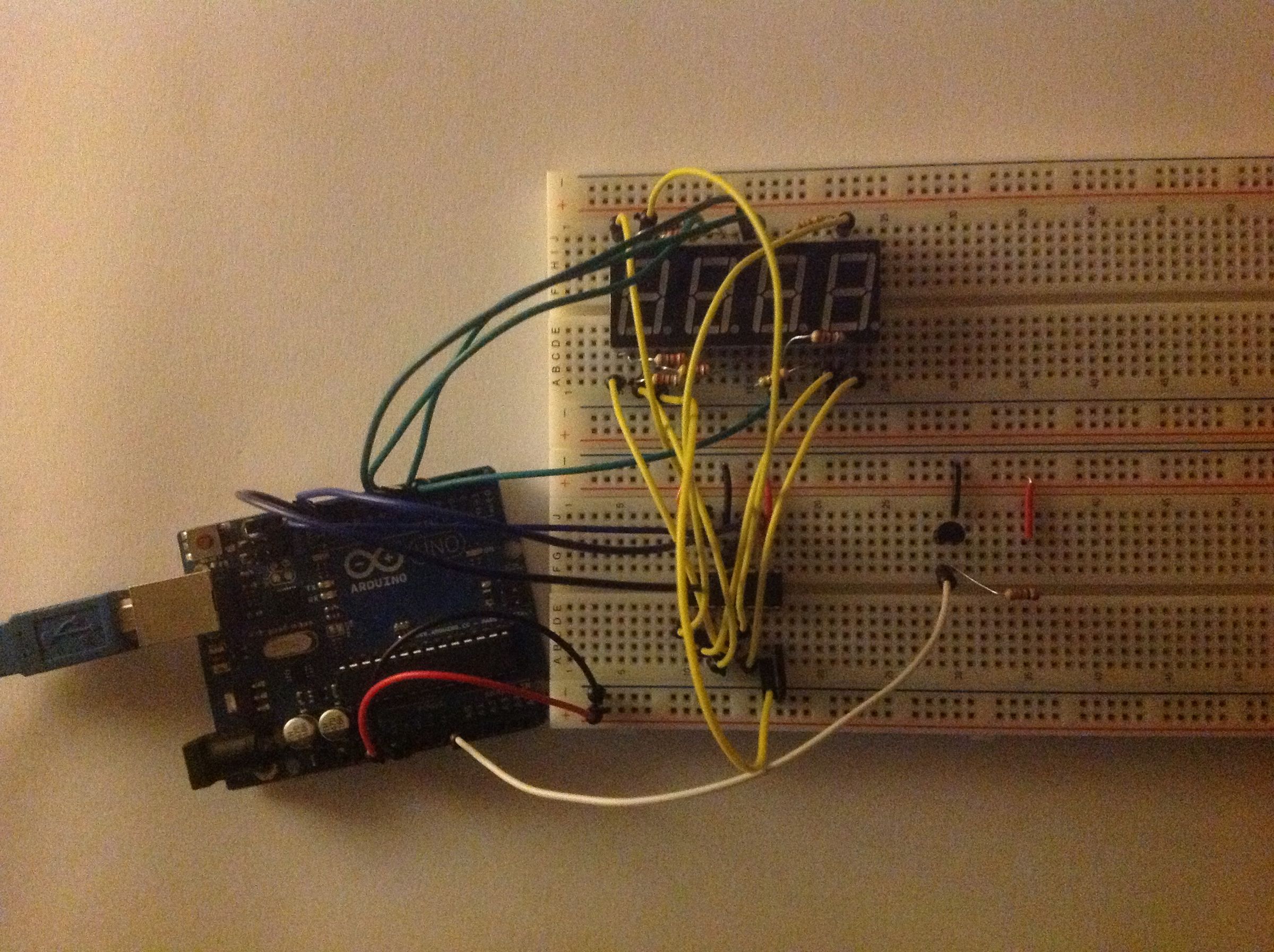 Temperature Displayed on 4 Digit 7 Segment (common Anode) : 4 Steps ...
