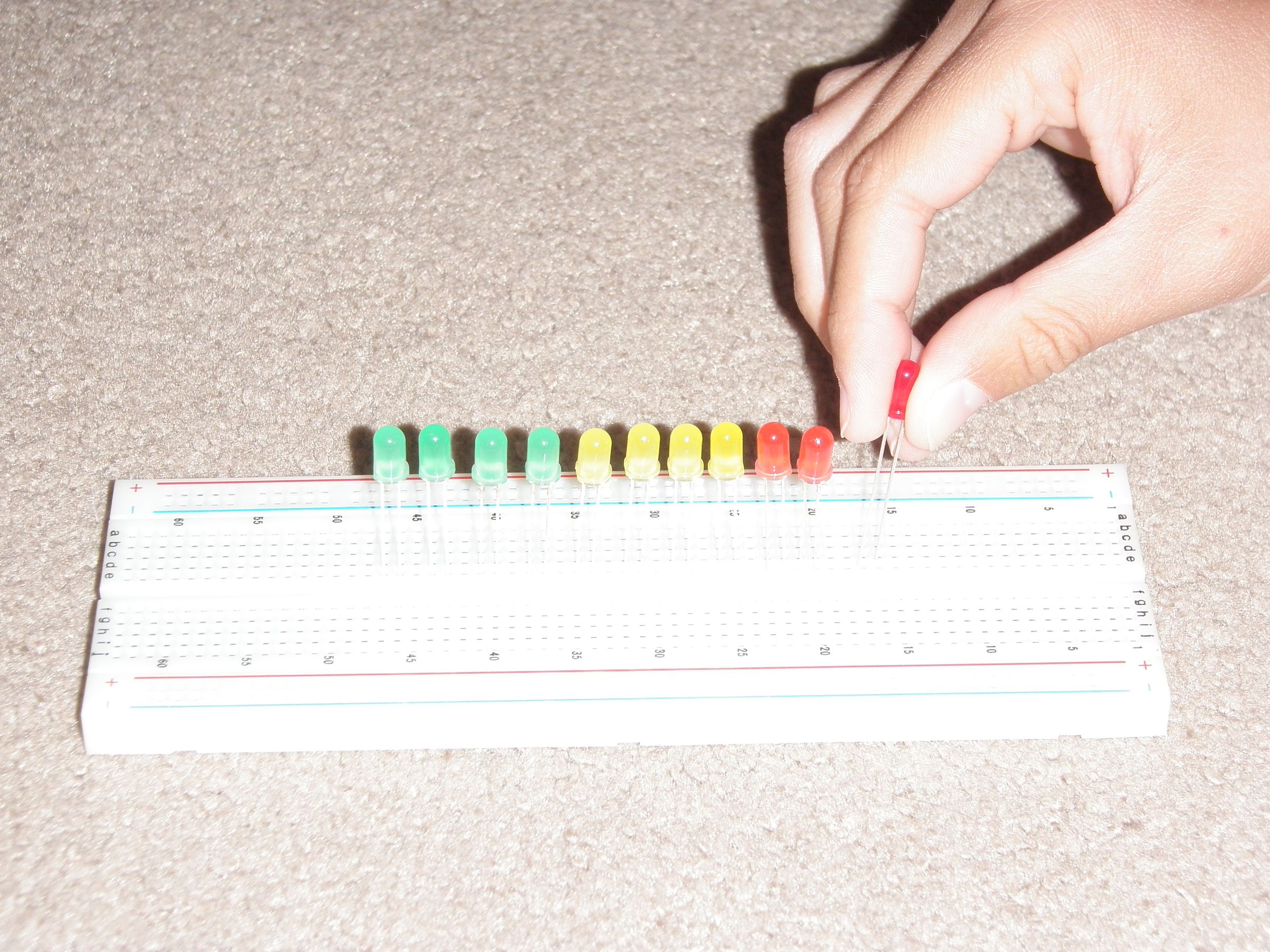Bouncing Multicolored LED Line : 5 Steps - Instructables