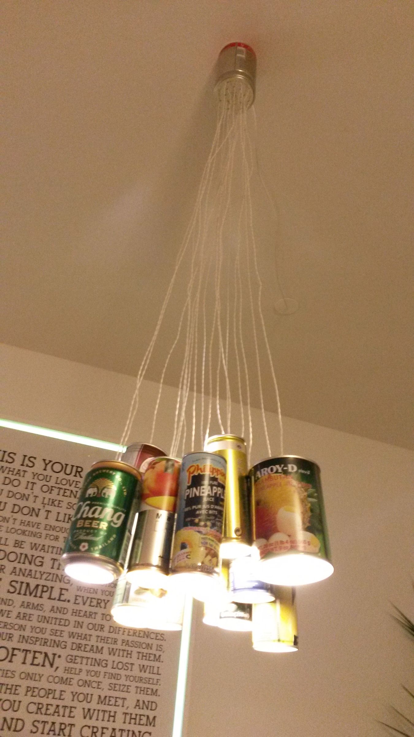 LED Dining Room Pendant Lamp Made of Cans : 6 Steps - Instructables