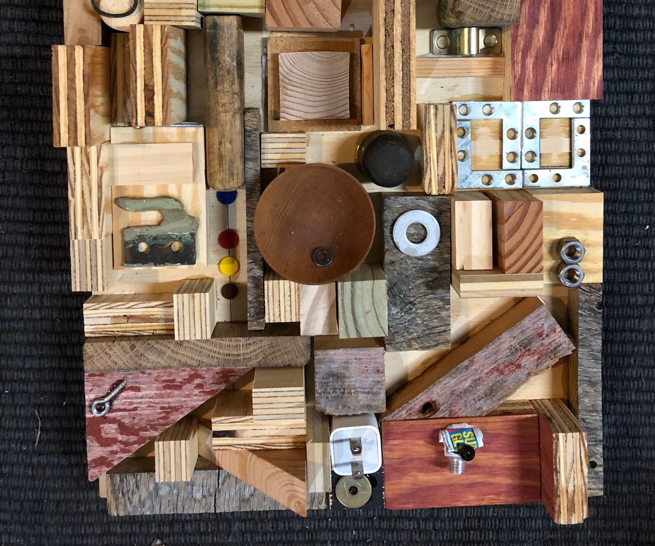 Random Found Items Glued to Plywood : 3 Steps (with Pictures ...