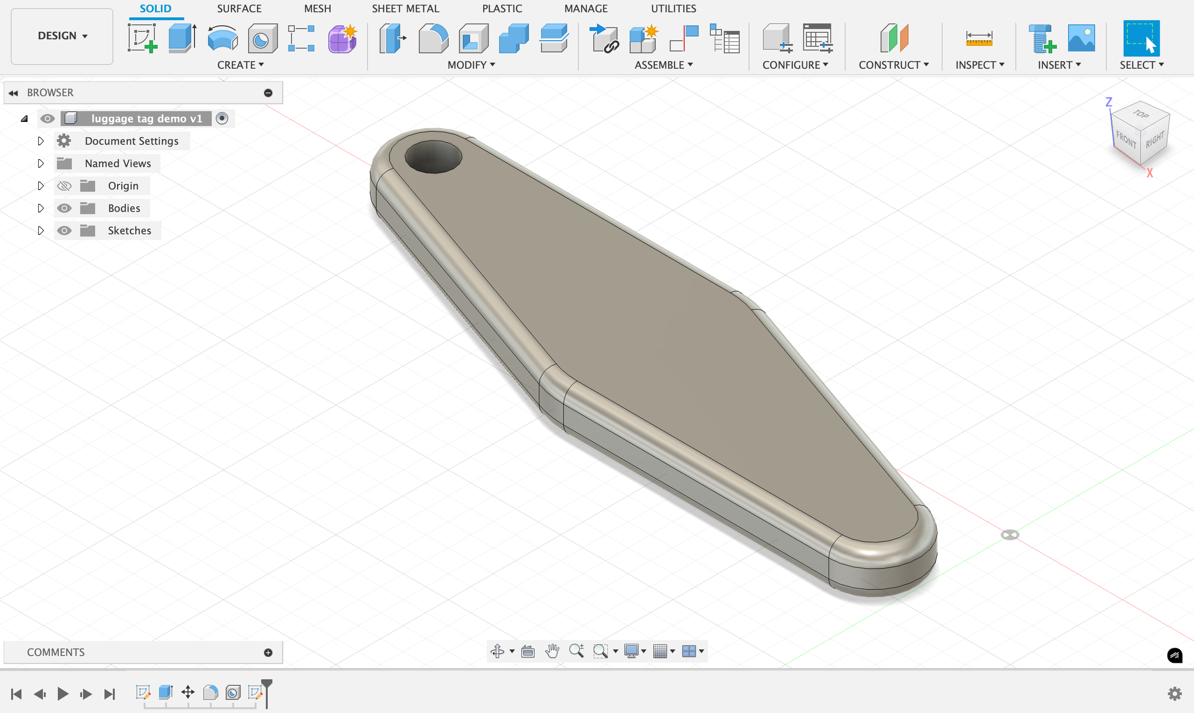 DIY Luggage Tag in Fusion 360 for Beginners : 7 Steps (with Pictures ...