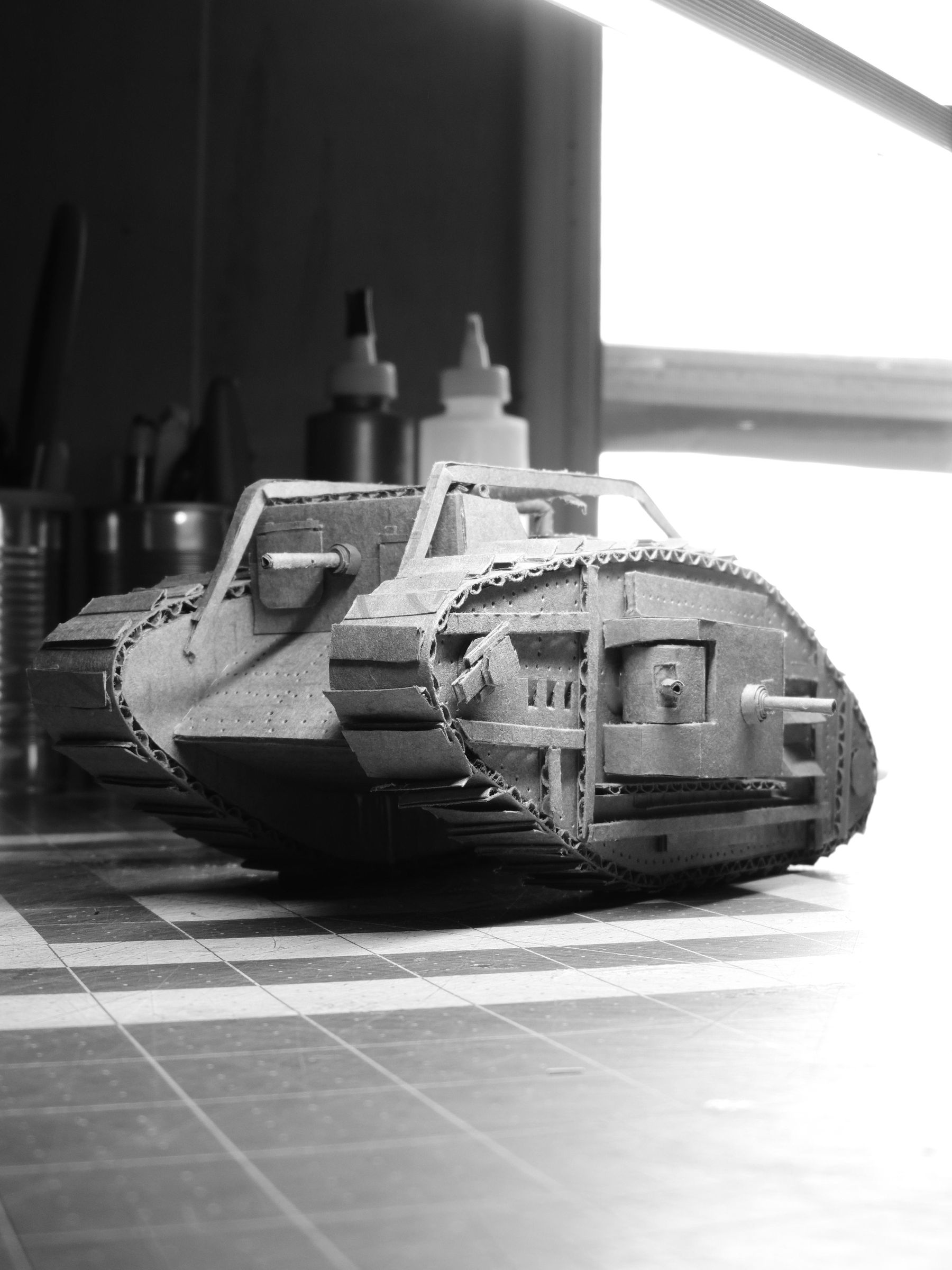 The ULTIMATE Cardboard Model Mark IV Tank With Army Men Figurines : 9 ...