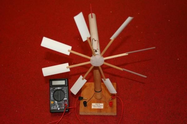 Wind Turbine Model Construction That Generates Real Electricity : 6 ...