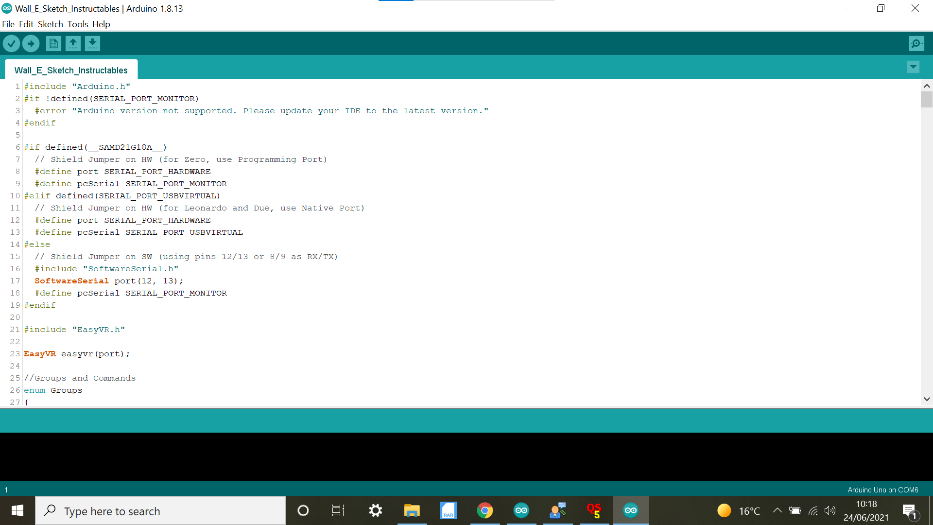 Wall-E Robot Arduino EasyVR3 (Updated) New Video With Voice Commands ...