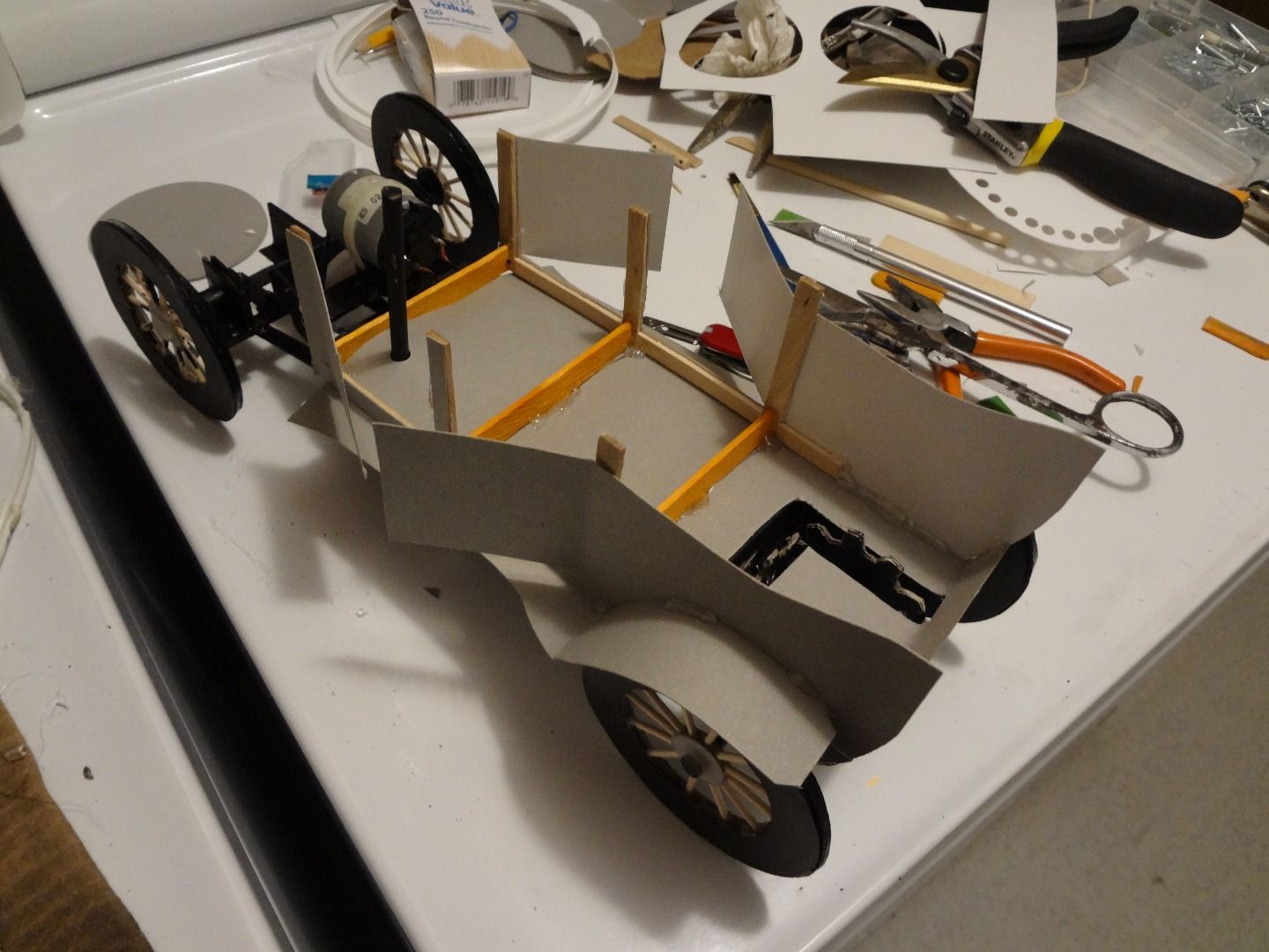Classic Convertible Cardboard Electric Car. : 16 Steps (with Pictures ...