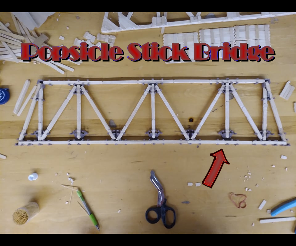 Pratt Truss Bridge Out Of Popsicle Sticks