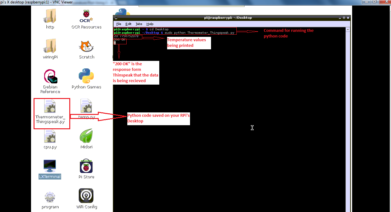 ThingSpeak Temperature Monitor With Raspberry Pi : 11 Steps (with ...