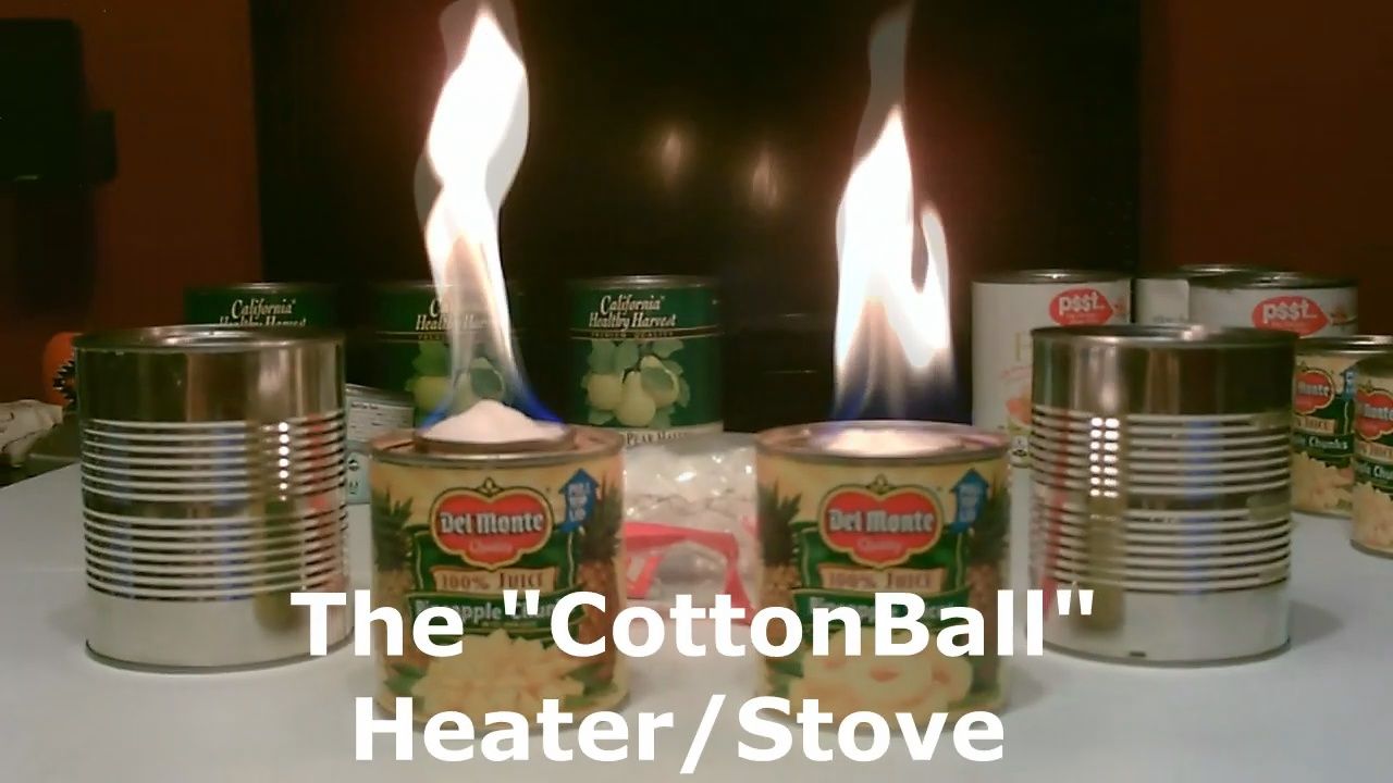 Steel Can Heater/Stove! the 'Cotton Ball' Heater/stove! - Easy DIY : 9 ...