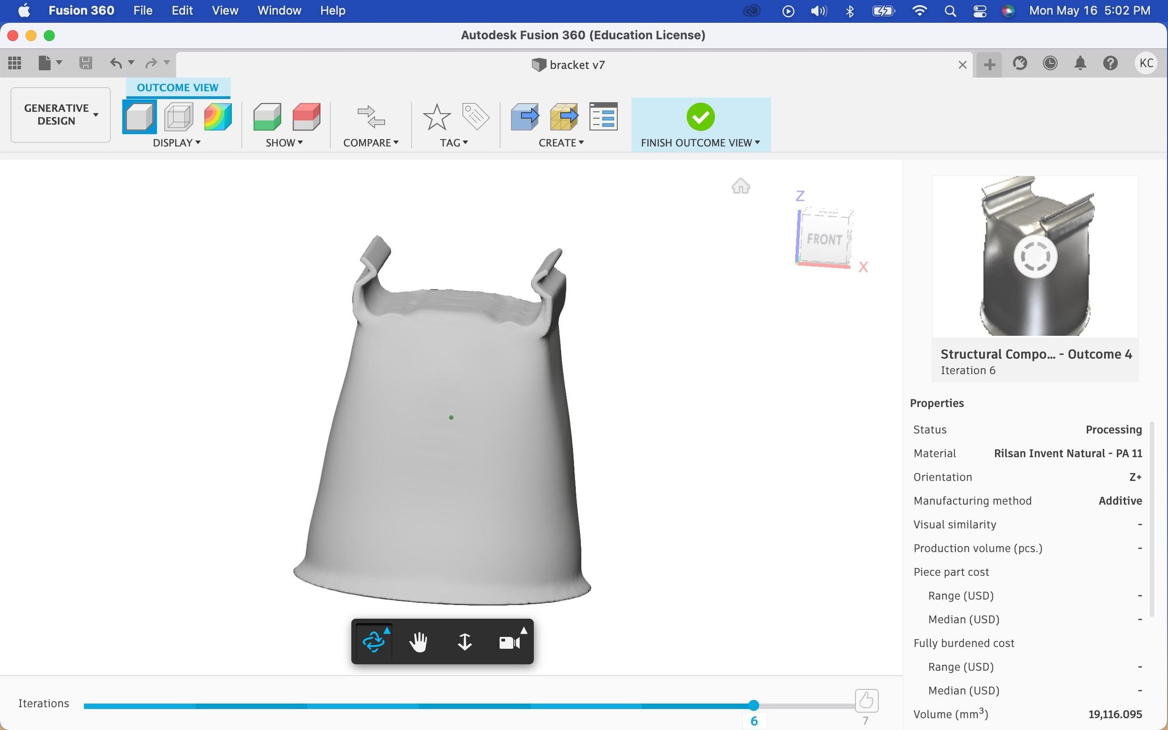 Week 7: Fusion 360 Shape Optimization + Generative Design : 3 Steps ...