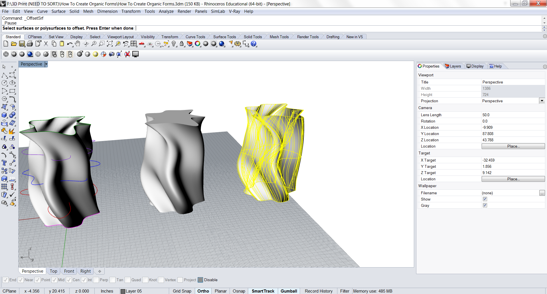 How to Create 3D Printed Organic Forms and Vases : 23 Steps (with ...