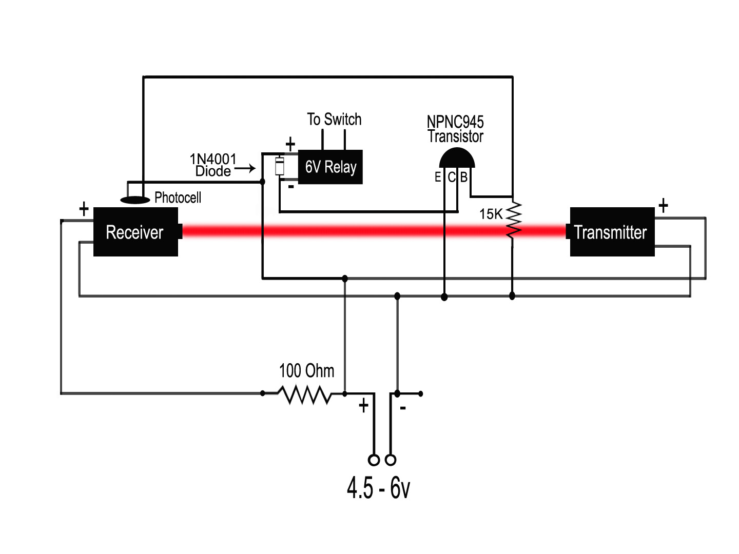 Garage Door Sensor Circuit Diagram Safety Sensors Beam Eyes For Linear