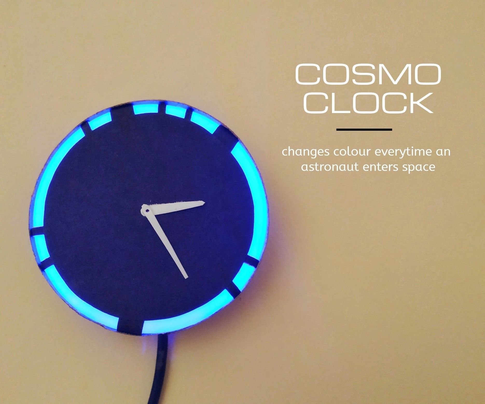 Cosmo Clock - Changes Color Everytime an Astronaut Enters Space : 8 ...